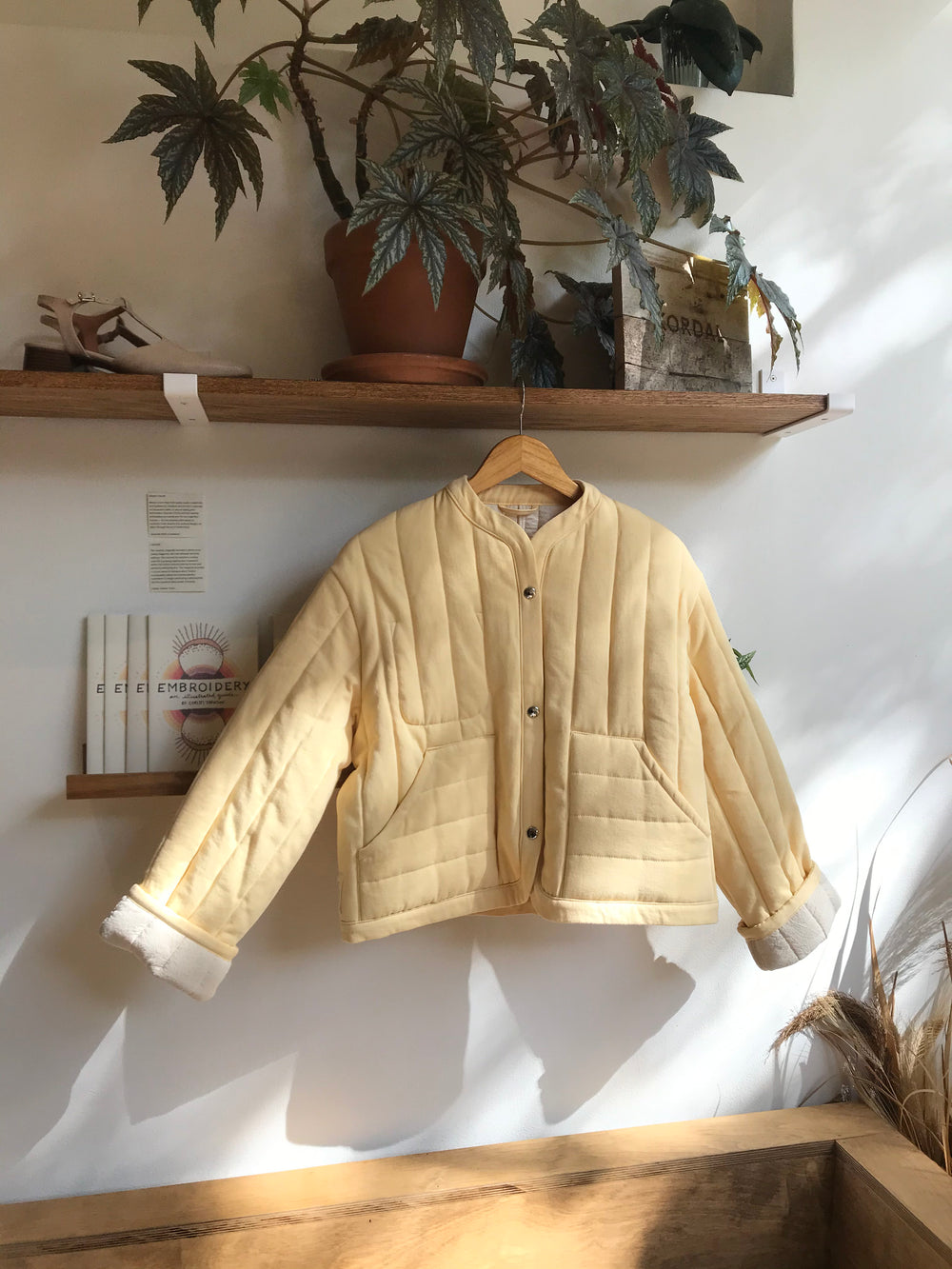 Cropped Quilted Jacket Mellow Yellow - KORDAL STUDIO